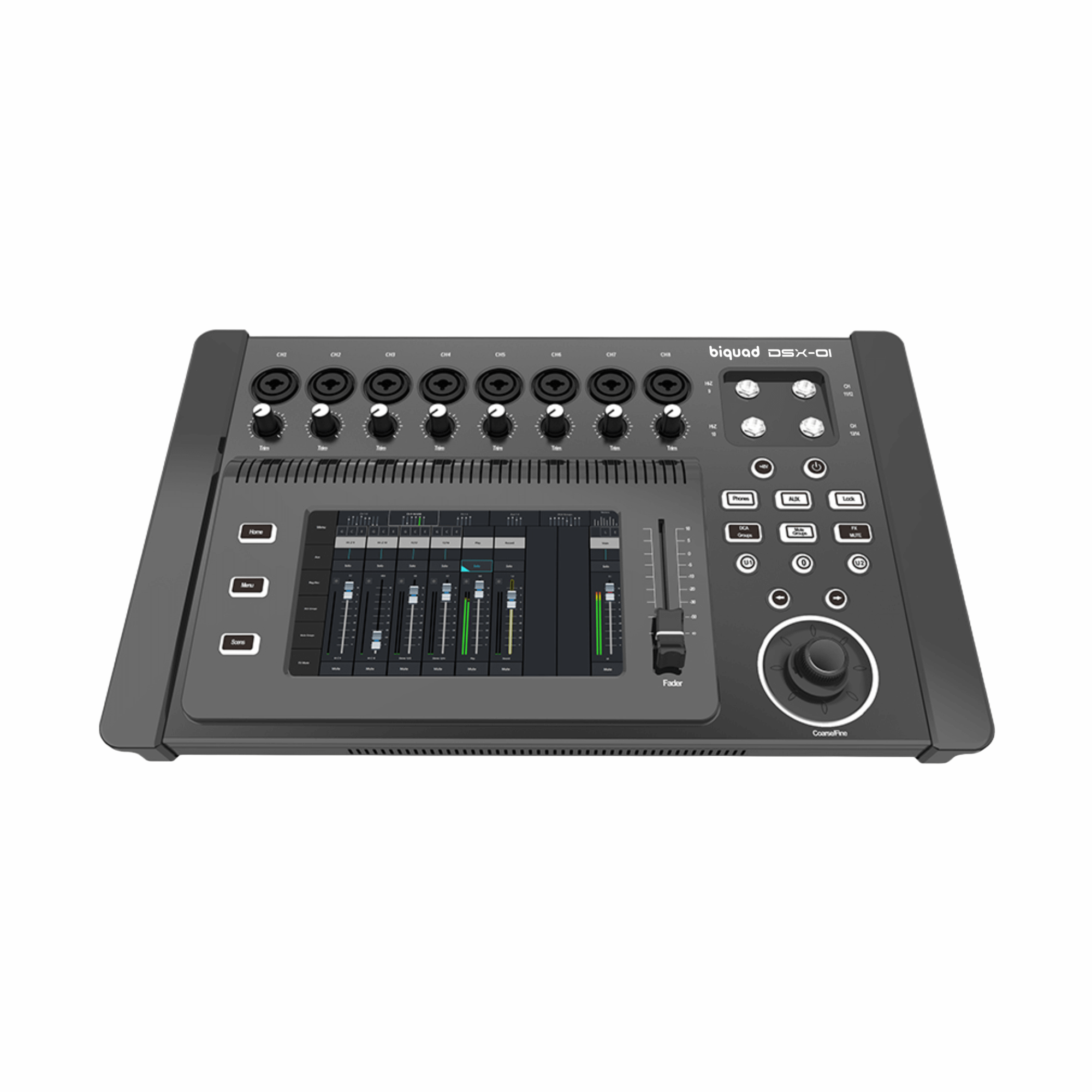 DSX-01 Mixer Produção, Digital, Fader Deslizante, 8 Mic In + 4 Line In ...